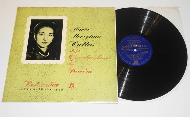 MARIA CALLAS SINGS Operatic Arias By Puccini 1954 Australia Mono 12" LP ...