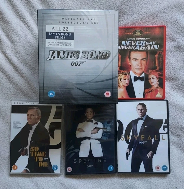 JAMES BOND COMPLETE DVD Collection BoxSet 26 FILMS BRAND NEW NEVER SAY ...