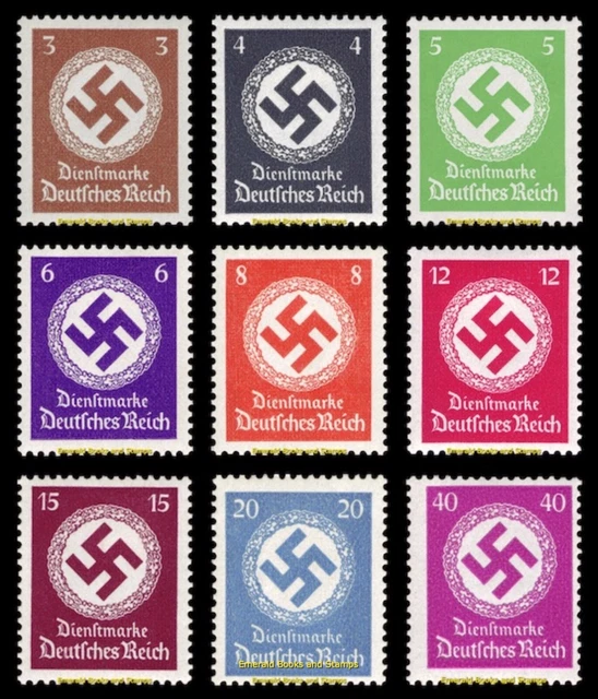 EBS GERMANY 1934-1942 - Swastika Official Stamps - Dienstmarke MNH** ex ...