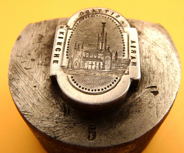 ANCIENNE MATRICE/ POINÇON/ outil (B2079) 259g Maria Sittard Kirche EUR ...