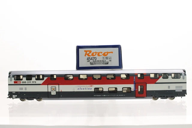 H0 ROCO 45470 SBB Doppelstockwagen Restaurant elvetino Personenwagen ...