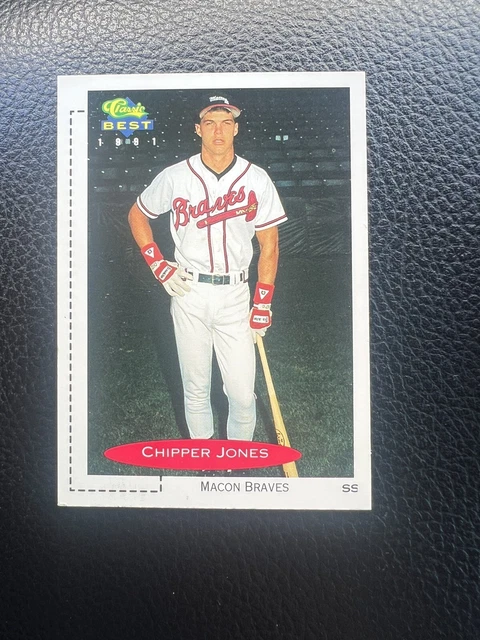 1991 CARTE DE baseball Classic Best Chipper Jones # 268 Macon Braves ...