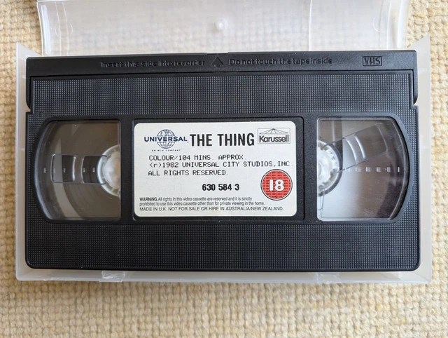 THE THING (1982) Kurt Russell VHS Video Cassette Tape John Carpenter £9 ...