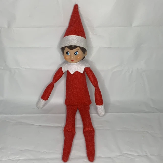 ORIGINAL ELF ON the Shelf Christmas Tradition Girl Doll Brown Hair Blue ...