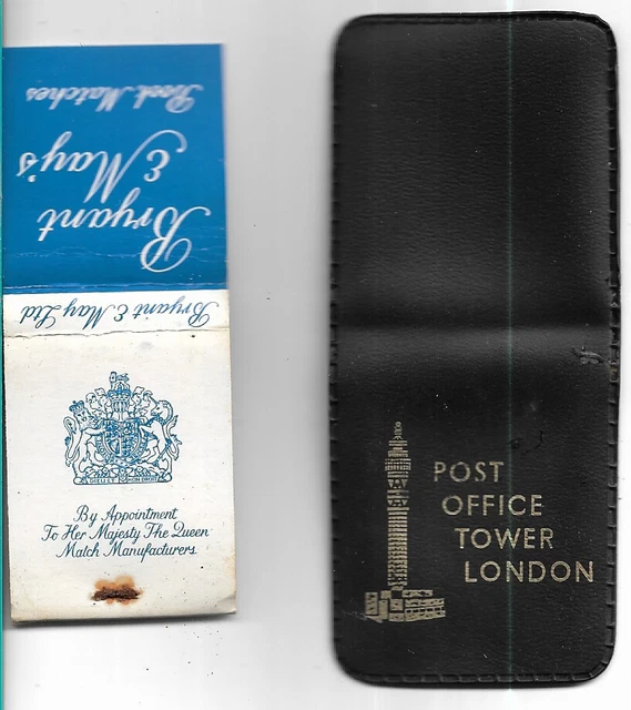 VINTAGE SOUVENIR MATCH BOOK OF POST OFFICE TOWER LONDON by Bryant & May ...