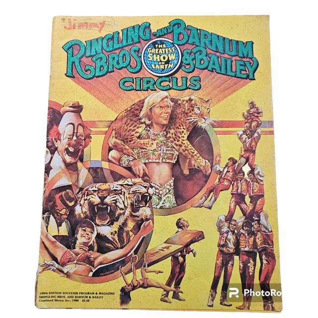 RINGLING BROTHERS & Barnum Bailey Circus Vintage Circus Program 1980 £ ...