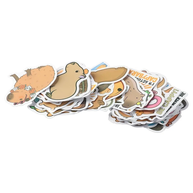 PVC VINYL CAPYBARA Scrapbook Sticker Capybara Capybara Decals For ...