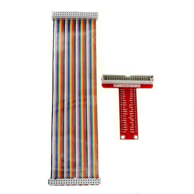 RASPBERRY PI GPIO Breakout Kit with 40-Pin Cable and T-Adapter $15.95 ...