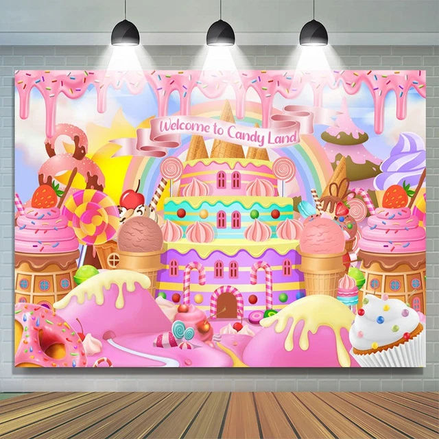 WELCOME TO CANDY Land Castle Birthday Backdrop $35.95 - PicClick AU