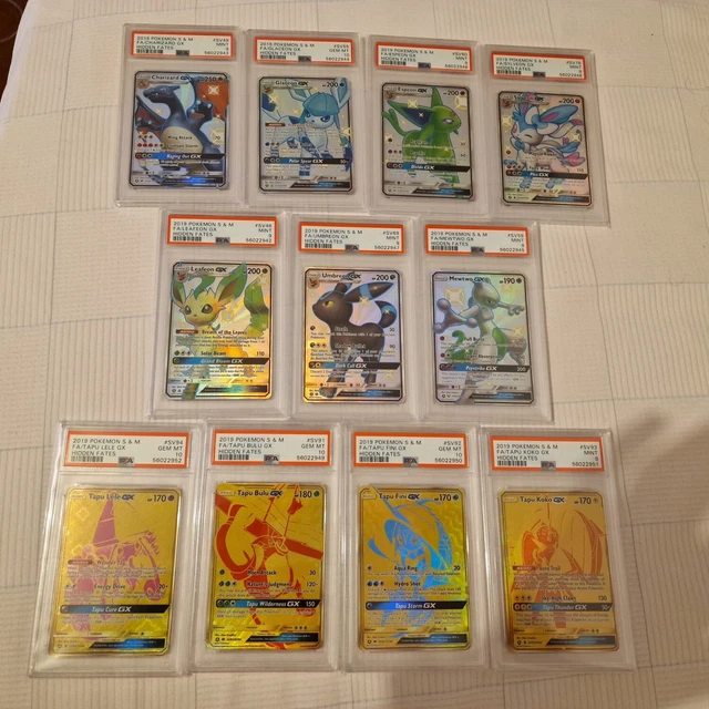 POKEMON MASTER SET Hidden Fates COMPLETO Eng Charizard PSA EUR 4.000,00 ...