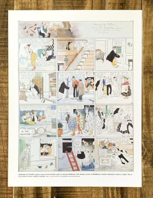 EDITORIAL CARTOON BRINGING Up Father Sunday Page George McManus 1918 ...