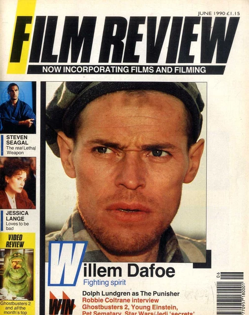 FILM REVIEW MAGAZINE 1990 Jun Willem Dafoe. Robbie Coltrane. Lloud ...