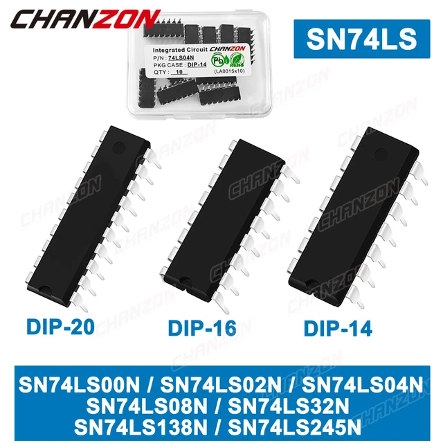 10PCS 74LS 74LS08 74Ls32 74Ls02 74Ls04 74Ls138 74Ls245 Sn74Ls00 Sn74Ls08 Dip Ic £6.47 - PicClick UK