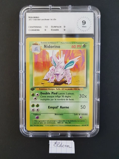 CARTE POKÉMON NIDORINO 37/102 Set de Base Wizards Edition 1 Mint EUR 75,00 - PicClick FR