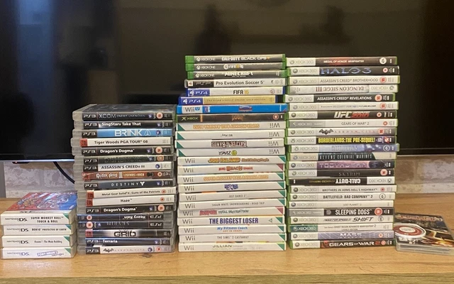 MIXED GAMES BUNDLE Joblot Nintendo Ds Psp, PS2, PS3, PS4 Xbox 360 Wii £ ...