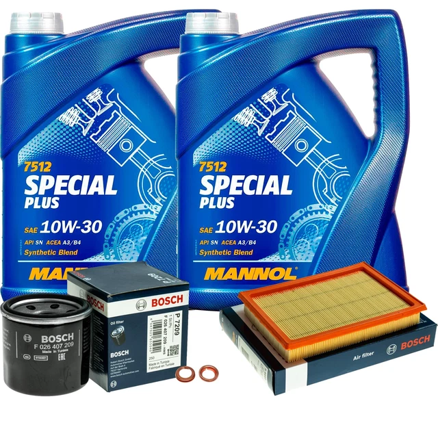 BOSCH INSPECTION SET 10 L mannol Special Plus 10W-30 pour Nissan Micra ...