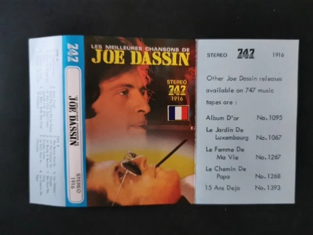 RARE JOE DASSIN " Les Meilleures Chansons De Joe Dassin" Cassette Audio ...