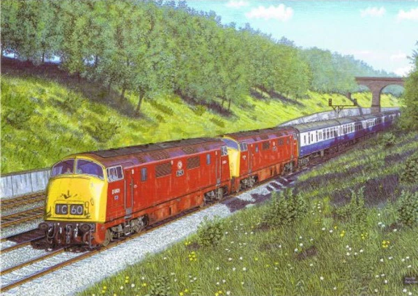 CLASS 42 WARSHIP Diesel Locomotive Engine Railway Train Birthday Card £ ...