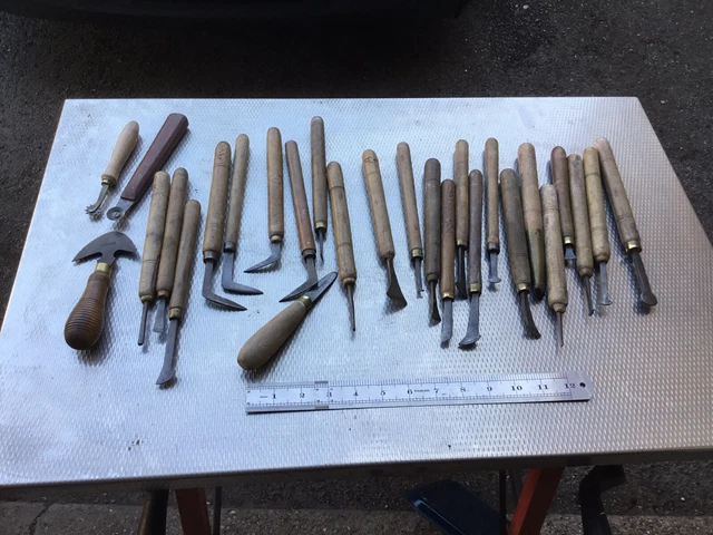 VINTAGE TOOLS FOR Craft Making Job Lot.leather/pottery. £26.72 ...