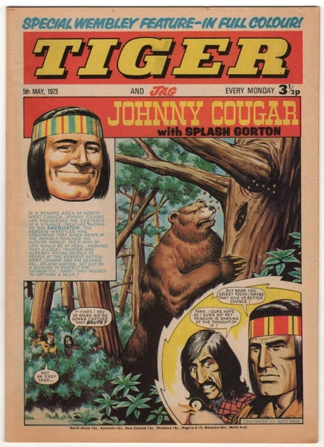TIGER & JAG, 5th May 1973. VG/FN. Roy of the Rovers, Johnny Cougar ...