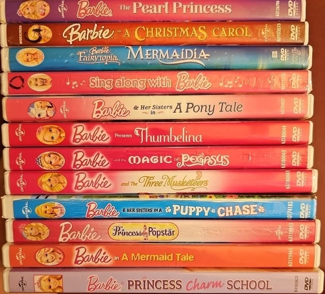 BARBIE DVD LOT Collection of 12 movie/shows kids FREE SHIPPING! £27.94 ...