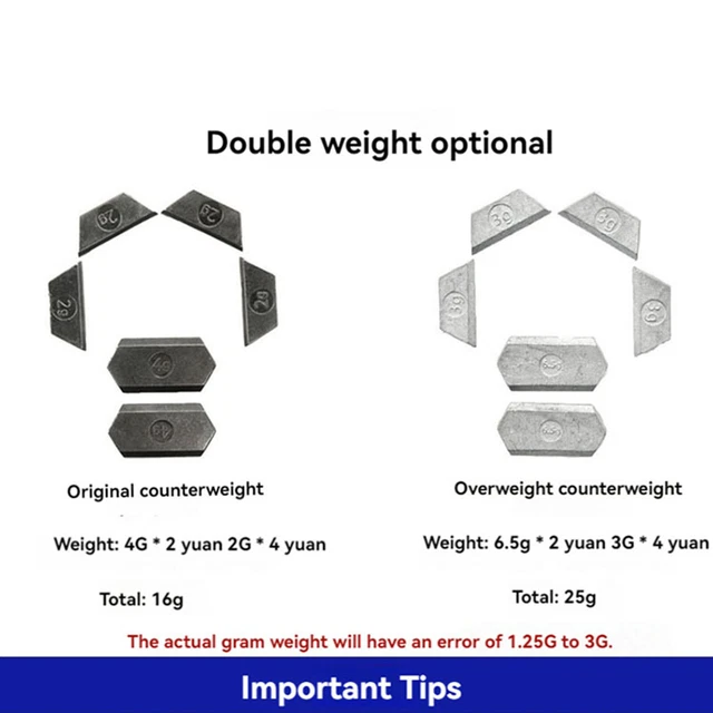 WIRELESS MOUSE REMOVABLE Weight-Block For Logitech G502 Lightspeed ...