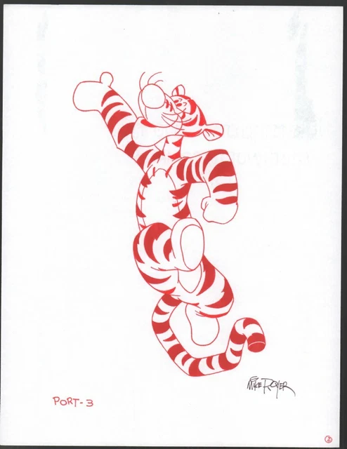 WINNIE-THE-POOH DISNEY INK Drawing Concept Art - Tigger 6367 by Mike ...