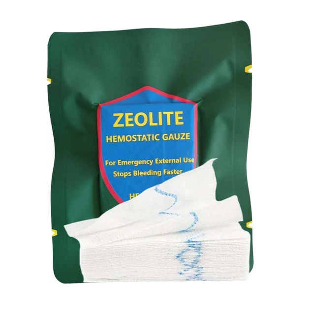 MEDICAL GAUZE BANDAGE Z-Fold Wound Dressing Zeolite Gauze First Aid Kit ...