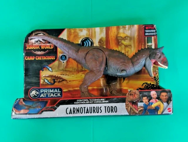 JURASSIC WORLD CAMP Cretaceous Carnotaurus Toro For 4 Years Plus. Ss2 £ ...
