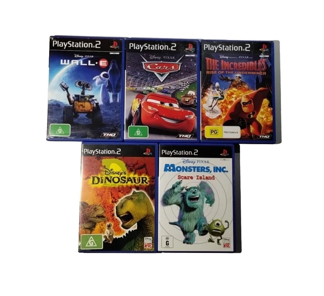 DISNEY PS2 BUNDLE Wall-E Cars Incredibles Monsters Inc Scare Island LOT ...