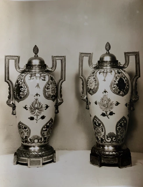 PHOTOGRAPHIE VASES PORCELAINES Et Bronze Xviii° Fersen Paris Decorateur ...
