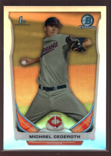 RÉFRACTEUR ROOKIE MICHAEL Cederoth Minnesota Twins Rc Sp 2014 Bowman ...