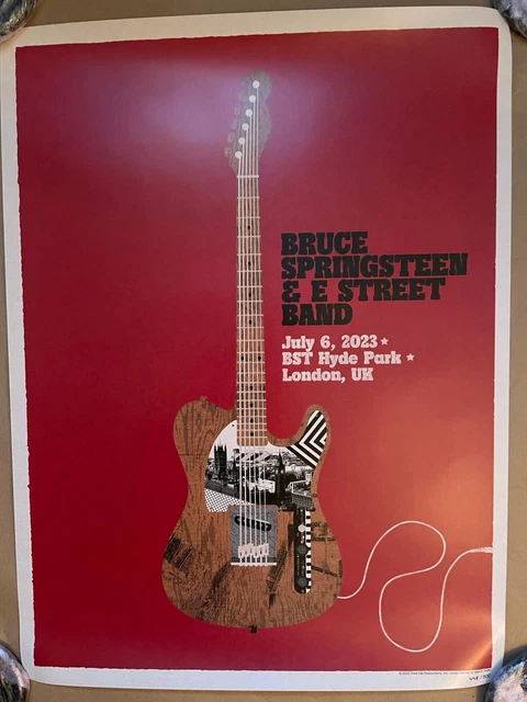 BRUCE SPRINGSTEEN POSTER tour 2023 -london-hyde park 6 th july concert ...