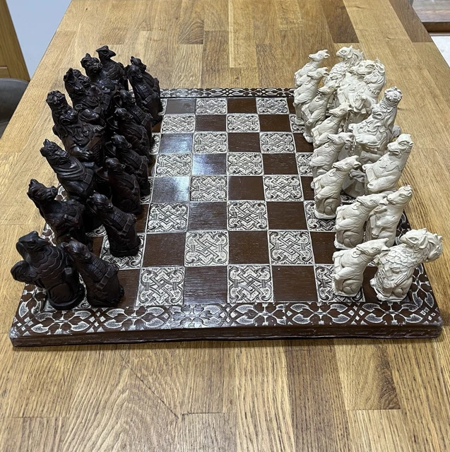 BERKELEY ROYAL BEAST Chess Set With Original Board £400.00 - PicClick UK