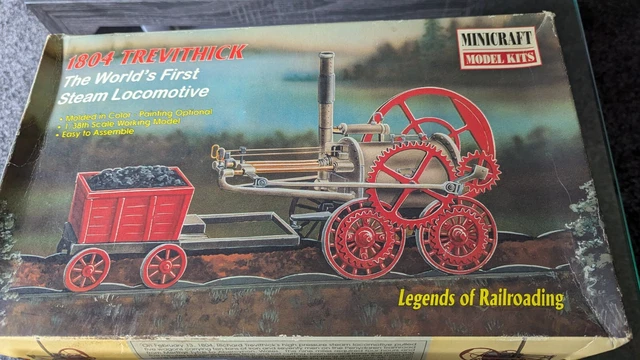 MINICRAFT 1804 TREVITHICK Worlds first Steam Locomotive Model Kit 1/38 ...