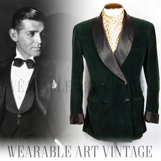 JACKET COAT 1947 SMOKING 40s 30s SAVILE ROW VINTAGE WWII EDWARDIAN ...