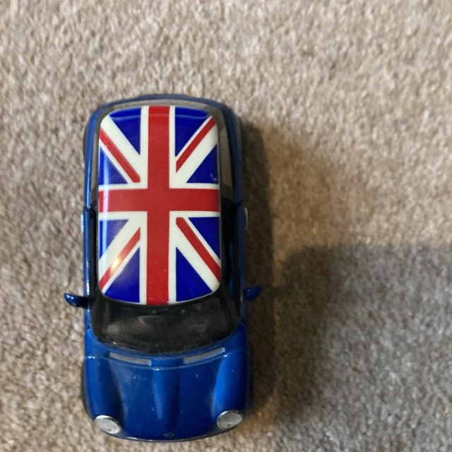 MINI COOPER BRITISH Flag Union Jack Car Model Metal Diecast Toy 1:34 ...
