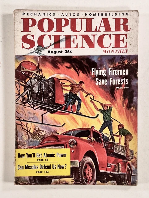 1955 AUG POPULAR SCIENCE Atomic Aircraft COMMERCIAL ATOMIC POWER jet ...