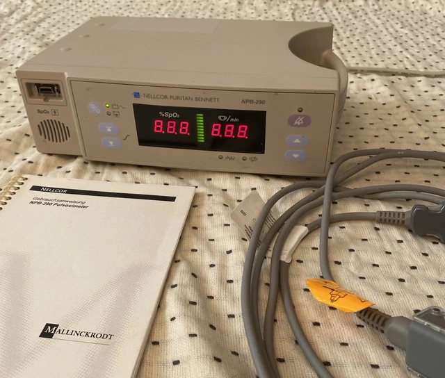 PULSOXIMETER NPB-290 NELLCOR (Sauerstoffsättigung & Pulsfrequenz) SpO2- Sensor EUR 99,00 ...