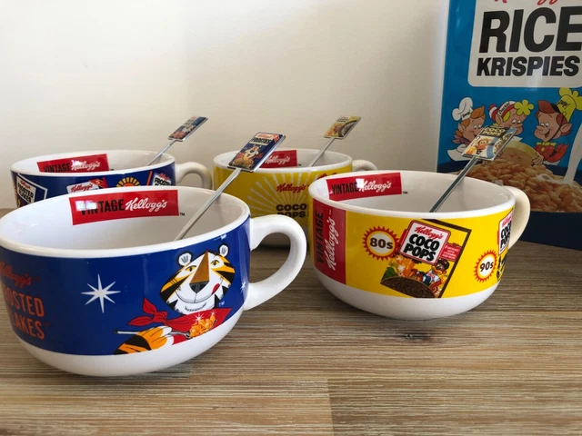 KELLOGGS VINTAGE COCO Pops/Frosties Cereal Bowl/Jumbo Mug & Spoon Set £ ...