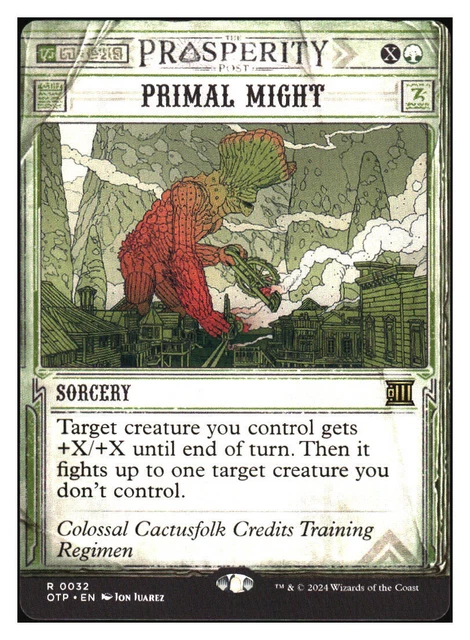 PRIMAL MIGHT (VITRINE) Outlaws of Thunder Junction MTG - Neuf comme ...