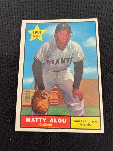 CARTE DE LÉGENDE Matty Alou Rookie 1961 Topps Sf Géants Rc # 327 Carte ...
