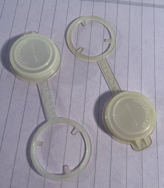 TUPPERWARE KEEP-KAP LID Soda Pop Water Bottle Cap #198 Lot of 2 $10.00 ...