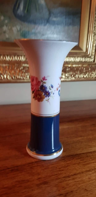 VINTAGE CAVERSWALL FINE Bone China Floral "Peacock Blue" Painted ...