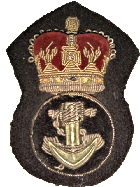 ROYAL CANADIAN NAVY / Royal Navy Petty Officer Cap Badge, Bullion wire ...