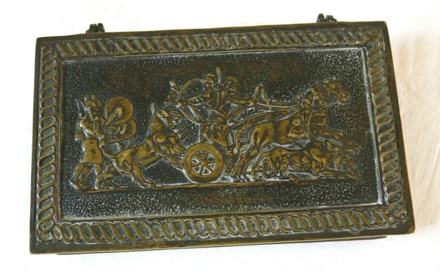 MAX LE VERRIER, coffret bronze scène de chasse, boite à bijoux, Max Le ...