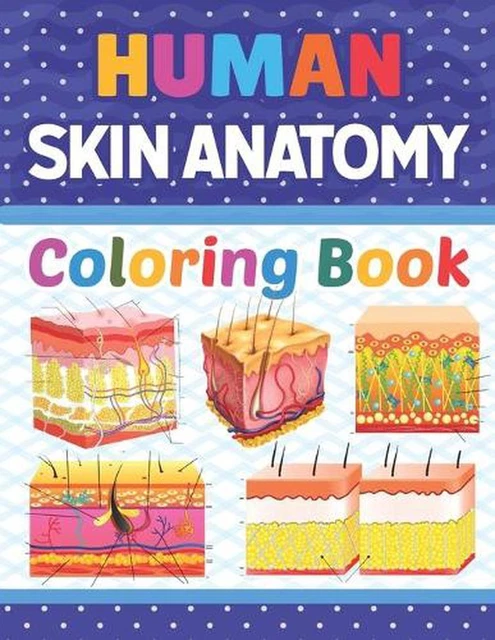 HUMAN SKIN ANATOMY Coloring Book: Skin Anatomy Coloring Book for kids ...