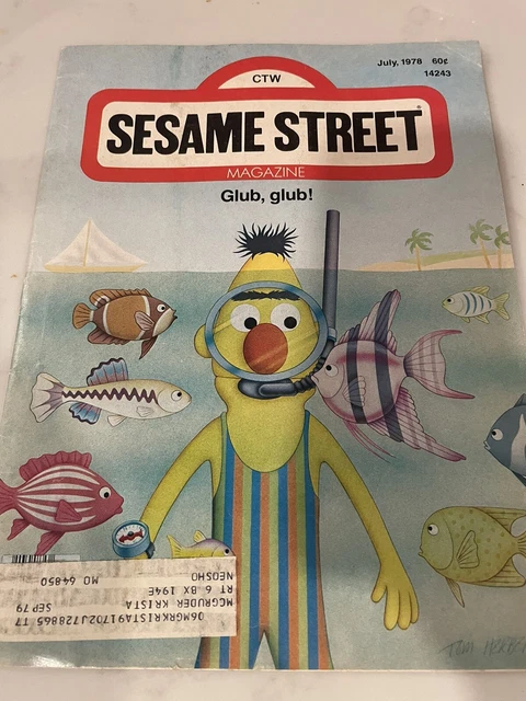 SESAME STREET MAGAZINE--JULY 1978- Glub, Glub £6.57 - PicClick UK