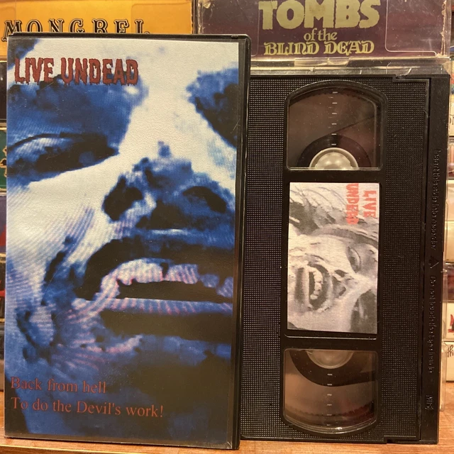 LIVE UNDEAD VHS Horror Rare SOV Zombie Gore Atomic Crypt Big Box ...