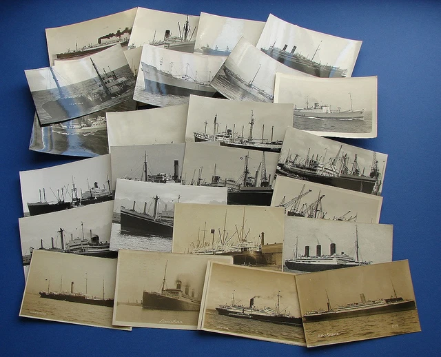 MERCHANT SHIPPING POSTCARDS Photos Liners Tankers Coasters Bulk ...